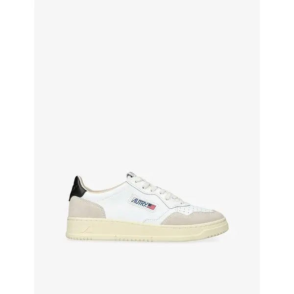 AUTRY Medalist Leather And Suede Trainers - Blk/white