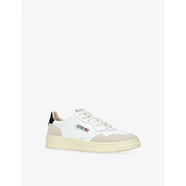 AUTRY Medalist Leather And Suede Trainers - Blk/white