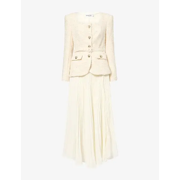SELF-PORTRAIT Boucle Midi Dress