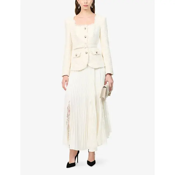 SELF-PORTRAIT Boucle Midi Dress