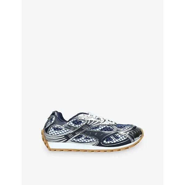 Bottega Veneta Orbit Metallic Woven Low-top Trainers