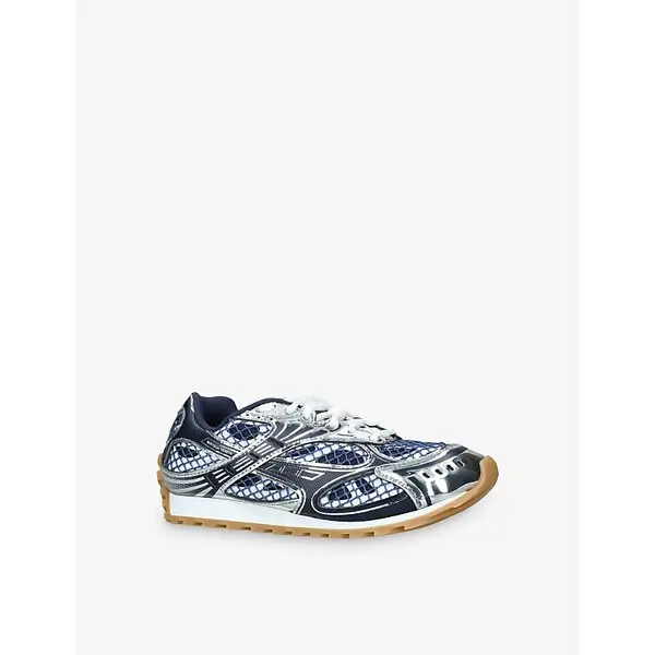 Bottega Veneta Orbit Metallic Woven Low-top Trainers