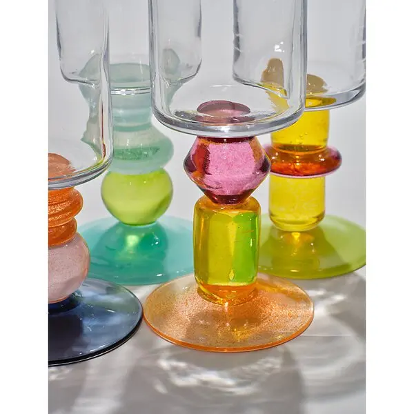 GATHER GLASS Miami Wine Glass - Bright Stack