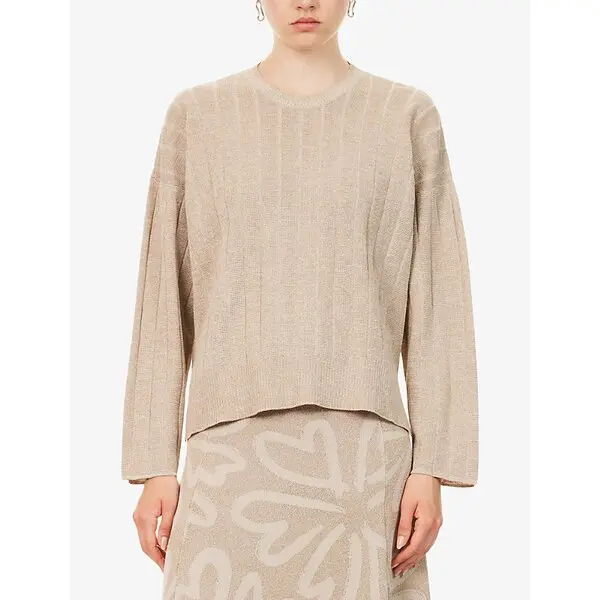 YASMINA Q Raye Oversized Knitted Top