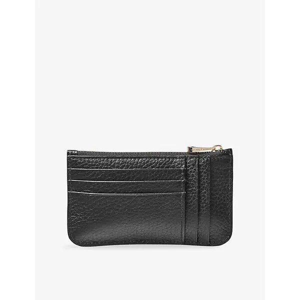 ASPINAL OF LONDON Ella Leather Card Holder - Black