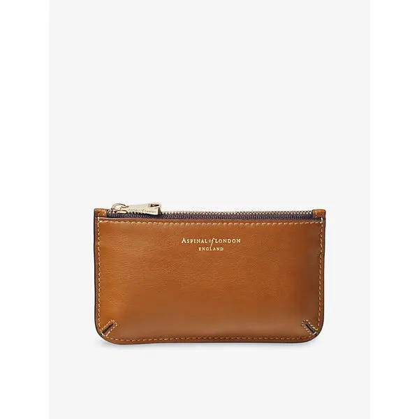 ASPINAL OF LONDON Ella Leather Card Holder - Tan