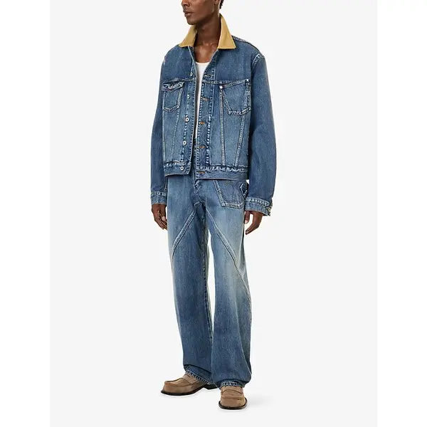 JW Anderson Corduroy Collar Boxy-fit Denim Jacket