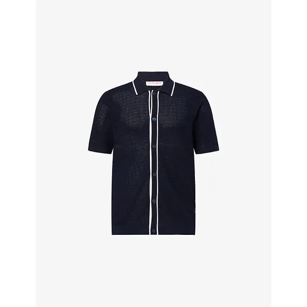 Orlebar Brown Roddy Contrast-piping Knitted Shirt