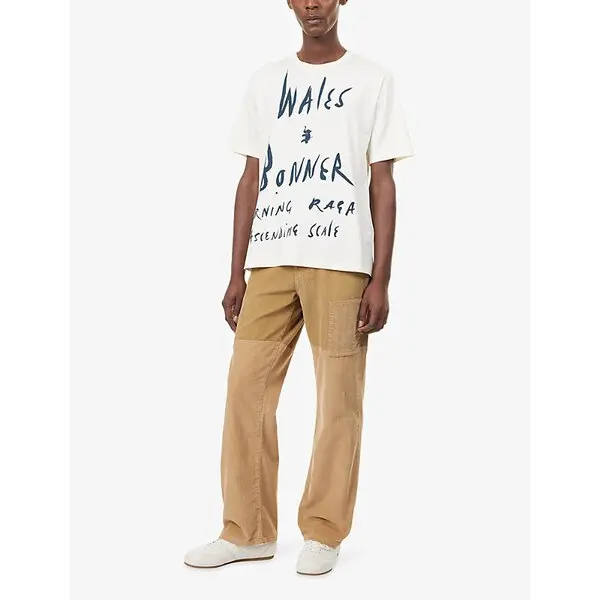 WALES BONNER Raga Text-print Cotton T-shirt