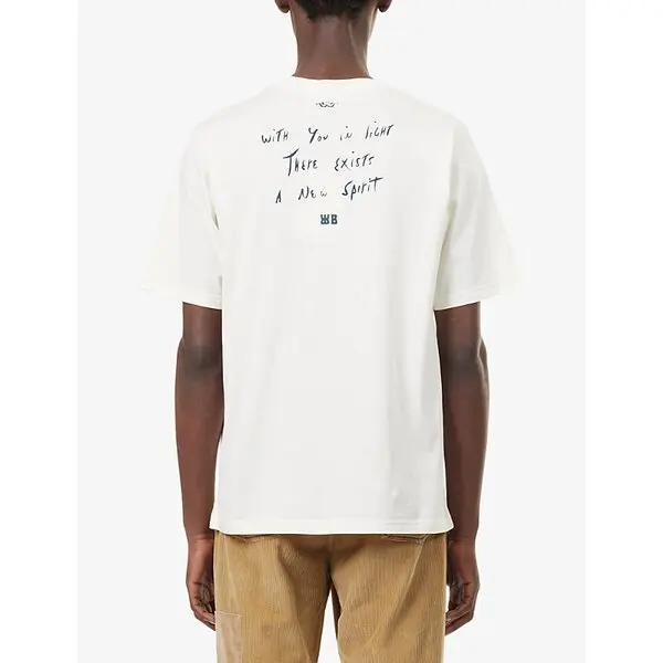 WALES BONNER Raga Text-print Cotton T-shirt