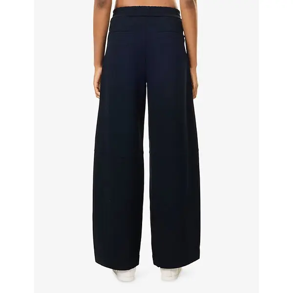 ME+EM Side-stripe Barrel-leg Jersey Trousers
