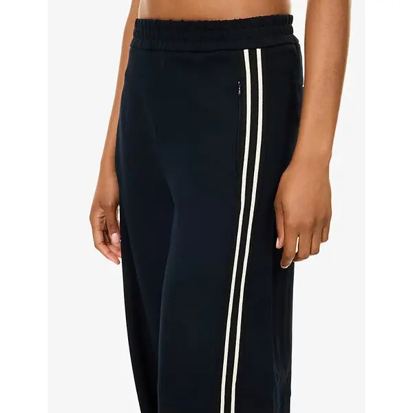 ME+EM Side-stripe Barrel-leg Jersey Trousers