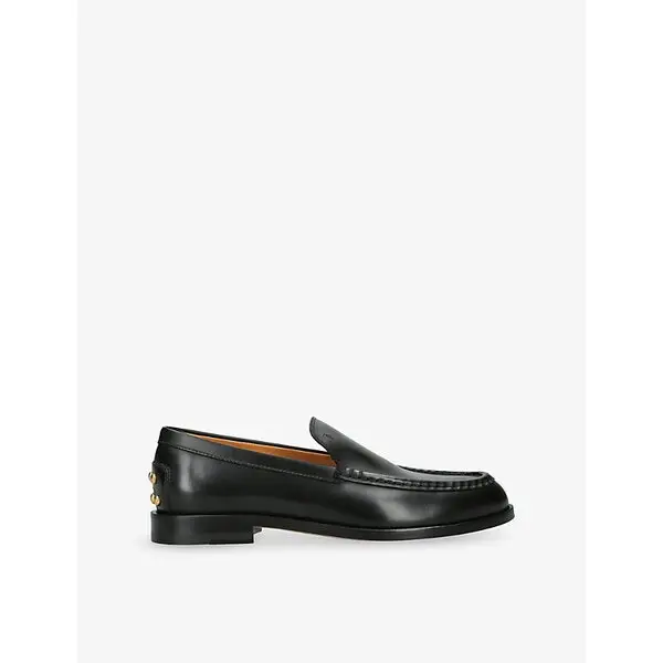 TOD'S Branded Leather Loafers - Black