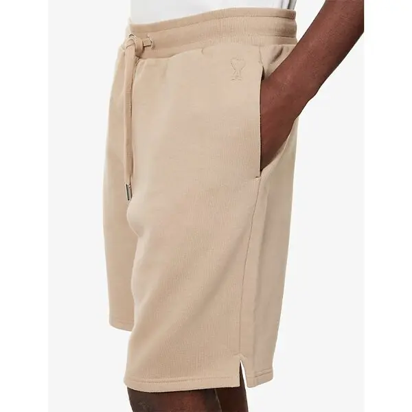 AMI Paris Logo-stitch Cotton Sweat Shorts