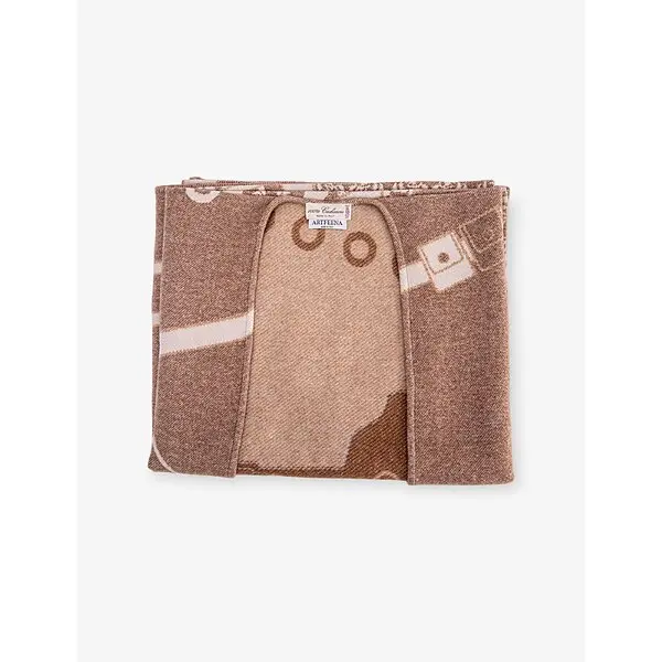 ARTFEENA Cashmere Poncho With Printed Design
