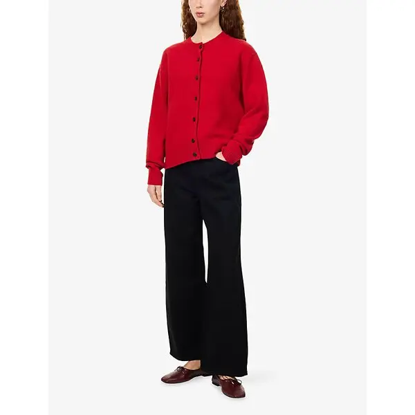 FRAME The Bow Crop Curved-leg Denim Jeans