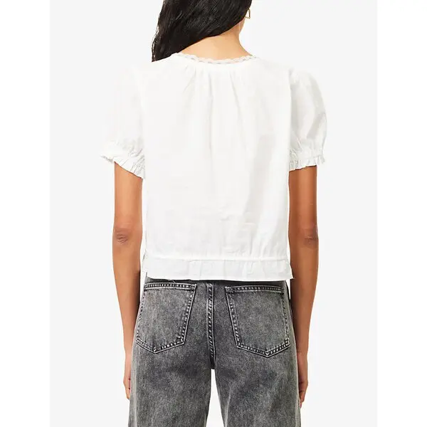 MOTHER The Love Letter Short-sleeve Cotton Top