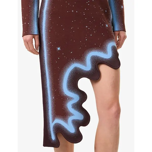 Ph5 Dobby Stretch-knit Midi Dress