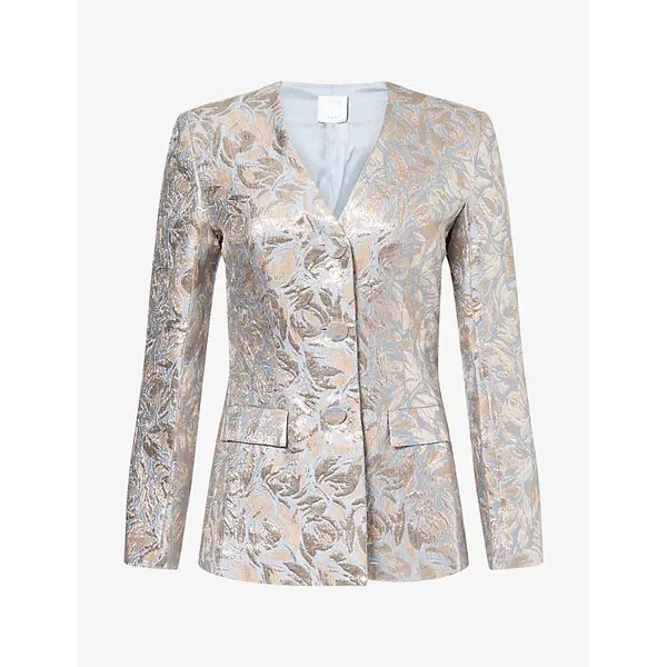 Huishan Zhang Brynn Floral-pattern Jacquard Jacket