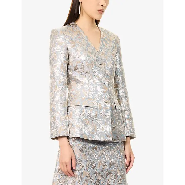 Huishan Zhang Brynn Floral-pattern Jacquard Jacket