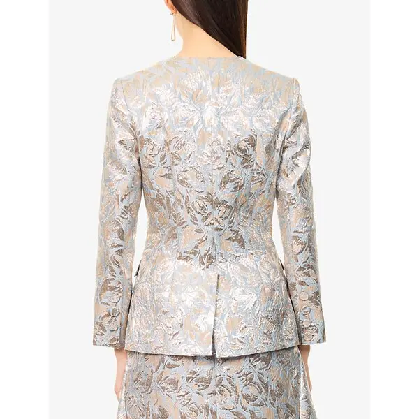 Huishan Zhang Brynn Floral-pattern Jacquard Jacket