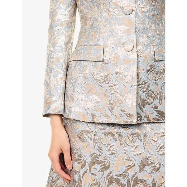 Huishan Zhang Brynn Floral-pattern Jacquard Jacket