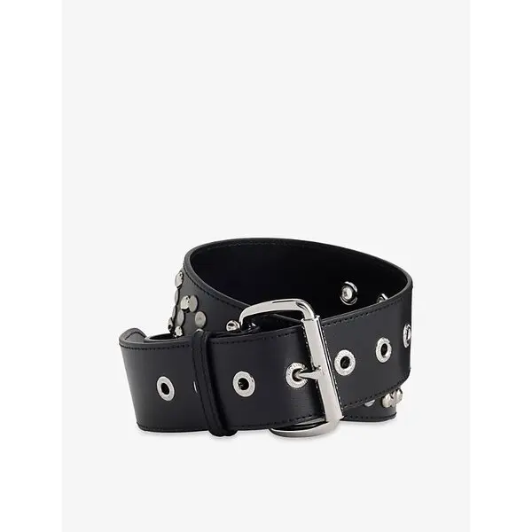 VIVIENNE WESTWOOD Westwood Logo Studded Leather Belt