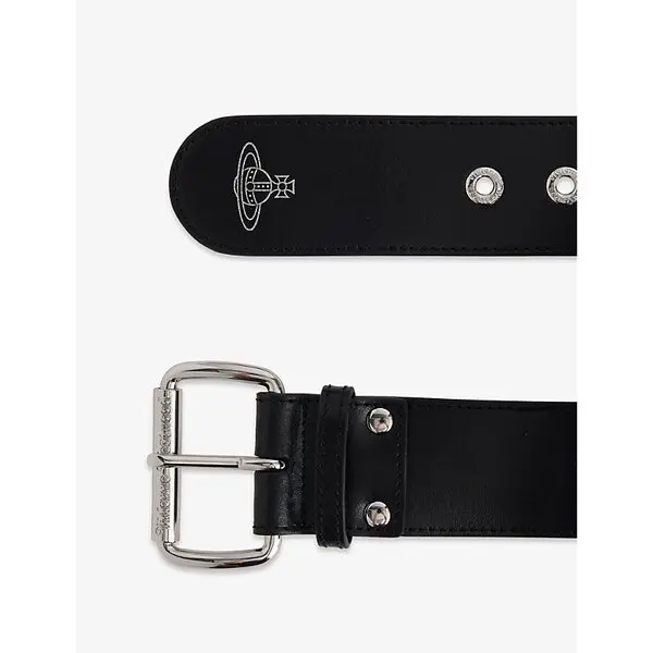 VIVIENNE WESTWOOD Westwood Logo Studded Leather Belt