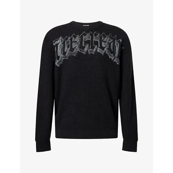 ICECREAM Gothic Logo-print Waffle Knit Top
