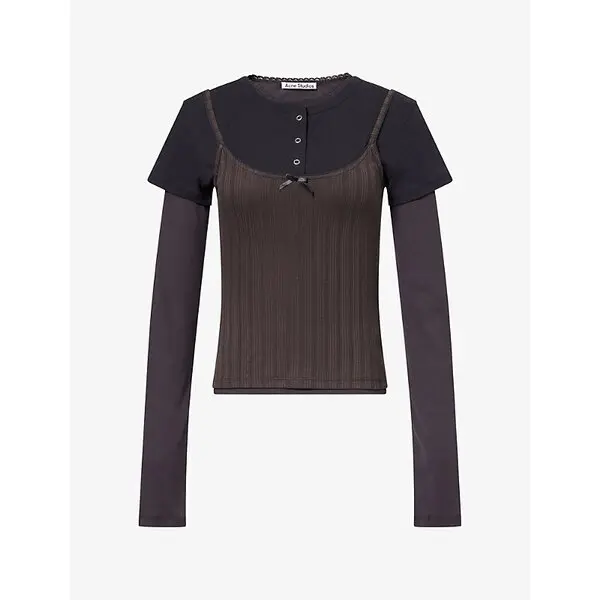 Acne Studios Ersilia Double-layered Jersey Top