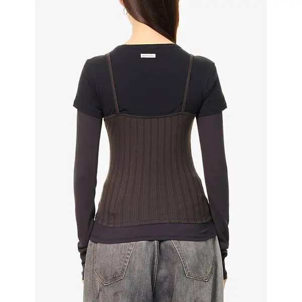 Acne Studios Ersilia Double-layered Jersey Top