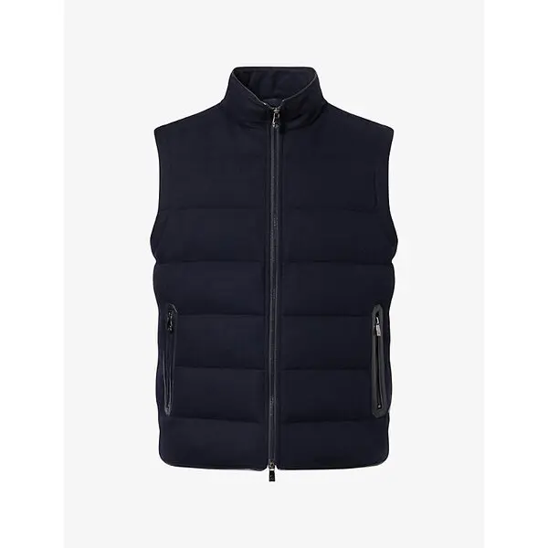 Corneliani Padded Cashmere Gilet - Navy