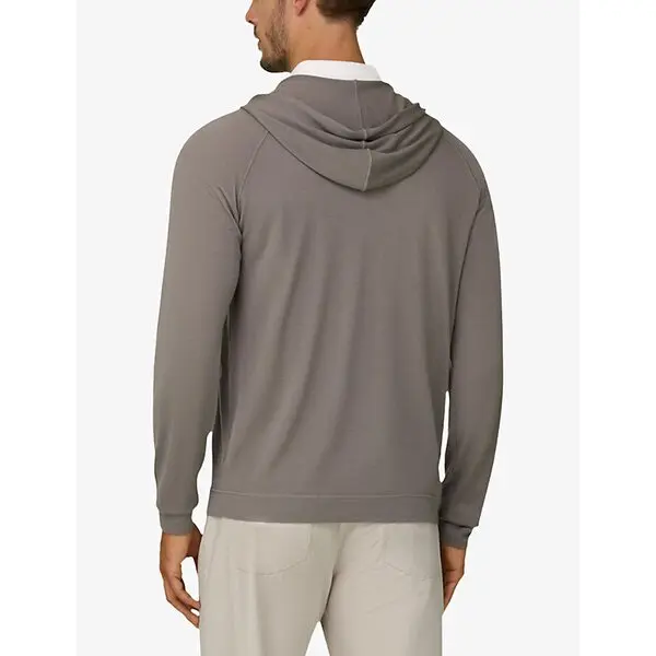 Boggi Milano Hooded Full-zip Merino-wool Sweatshirt Xxl