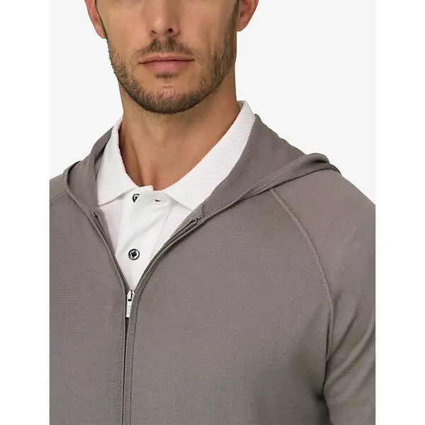 Boggi Milano Hooded Full-zip Merino-wool Sweatshirt Xxl