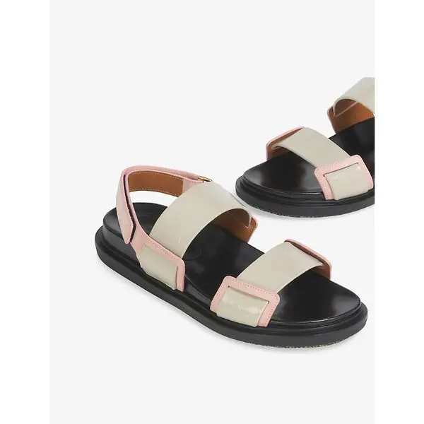Marni Fussbett Patent-leather Sandals