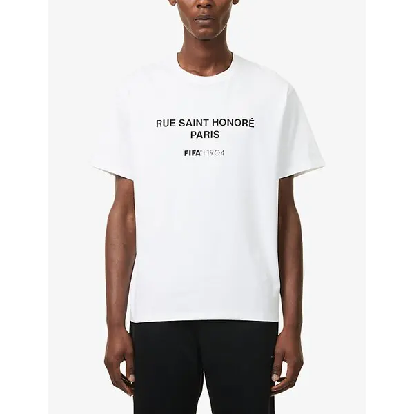 FIFA 1904 Stacked Logo-print Cotton-blend T-shirt