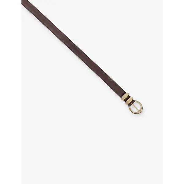 Sandro Round-buckle Suede Belt