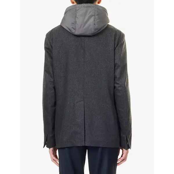 Corneliani Cashmere-flannel And Wool Jacket