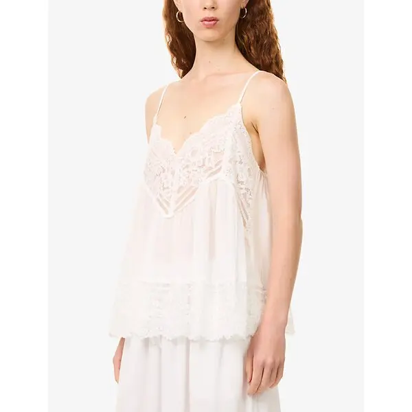 Dissh Elisa Lace-trim Cotton Top