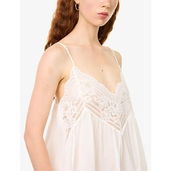 Dissh Elisa Lace-trim Cotton Top