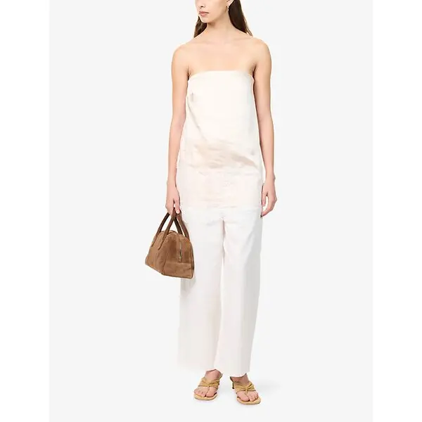 4TH & RECKLESS Mella Lace-hem Satin Top