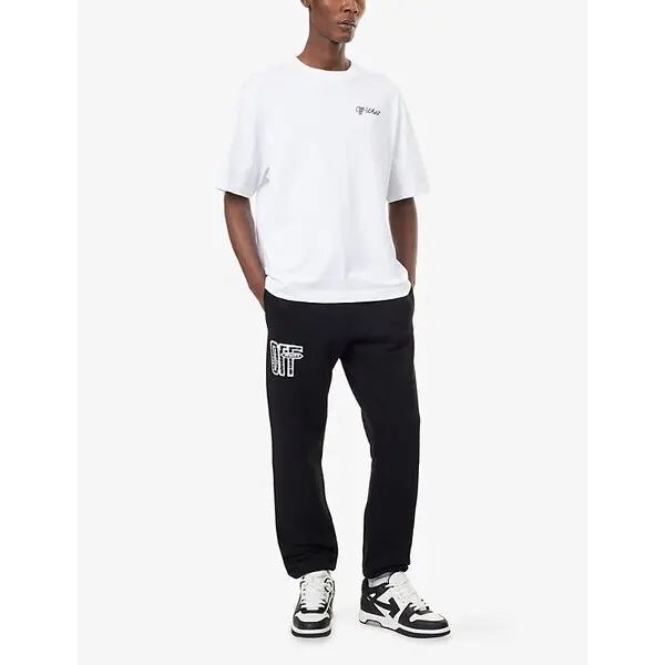 Off-White Embroidered Script Logo Cotton T-shirt