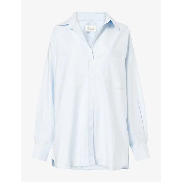 Dissh Rhea 2.0 Oversized Cotton Shirt - Ice Blue