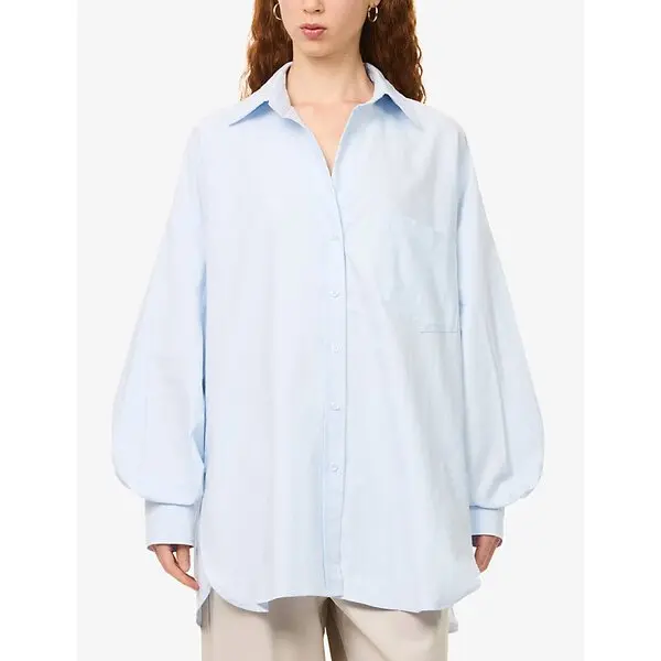 Dissh Rhea 2.0 Oversized Cotton Shirt - Ice Blue