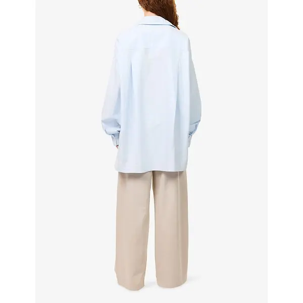 Dissh Rhea 2.0 Oversized Cotton Shirt - Ice Blue