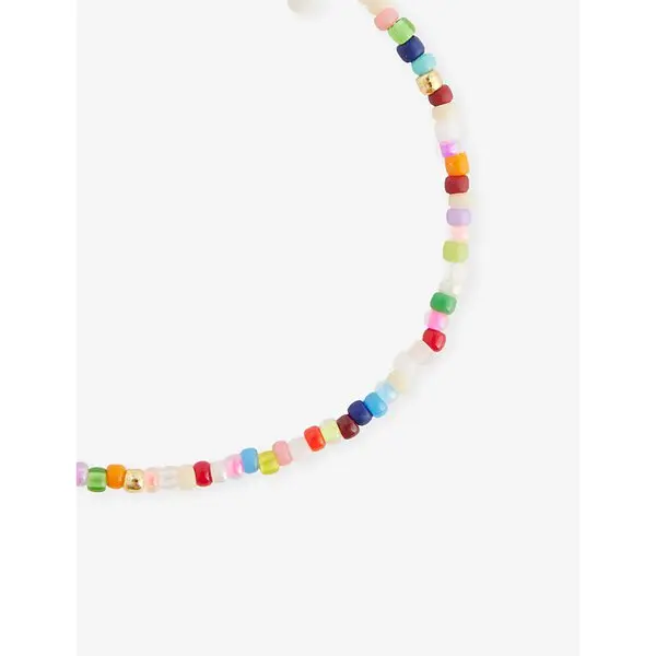 Anni Lu 18ct -plated Brass And Glass Bead Bracelet - Gold