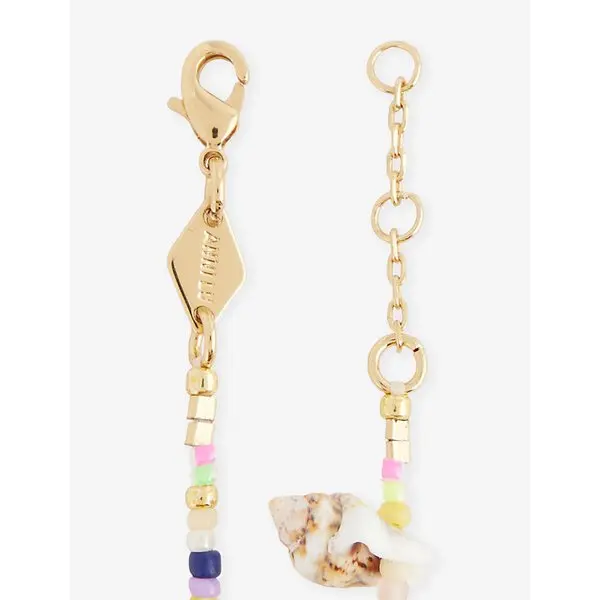 Anni Lu 18ct -plated Brass And Glass Bead Bracelet - Gold