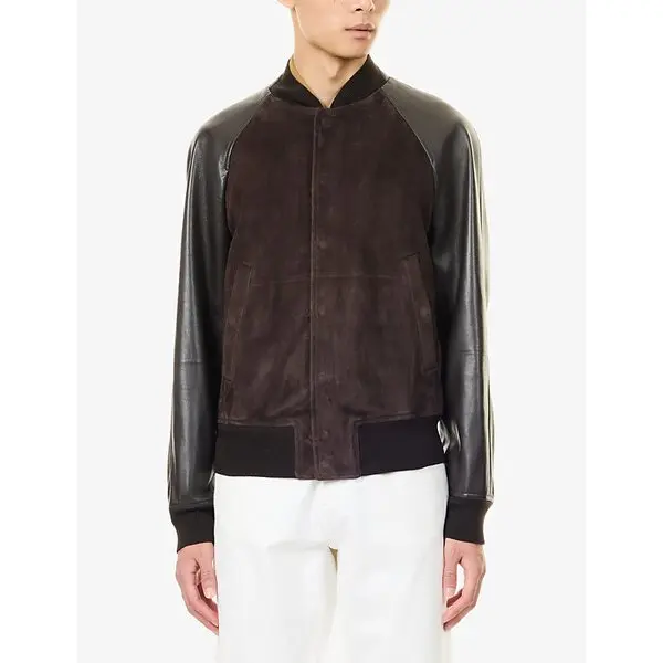 TOM FORD Suede And Leather Bomber Jacket