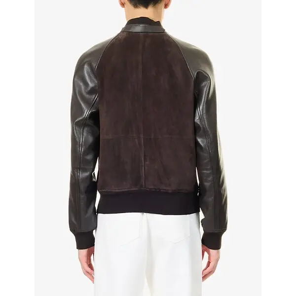 TOM FORD Suede And Leather Bomber Jacket