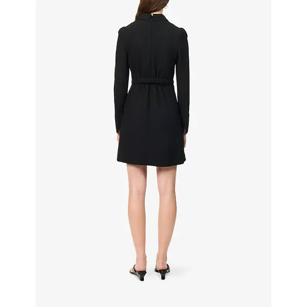 ME+EM Belted Textured Woven Mini Dress